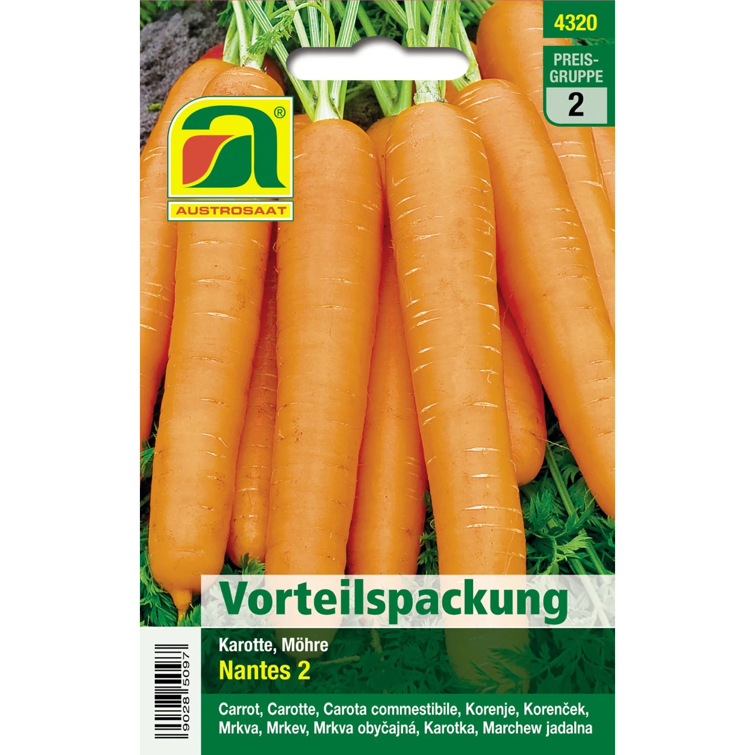 Austrosaat Saatgut Karotten "Nantes 2" Daucus carota L. reicht für ca ...