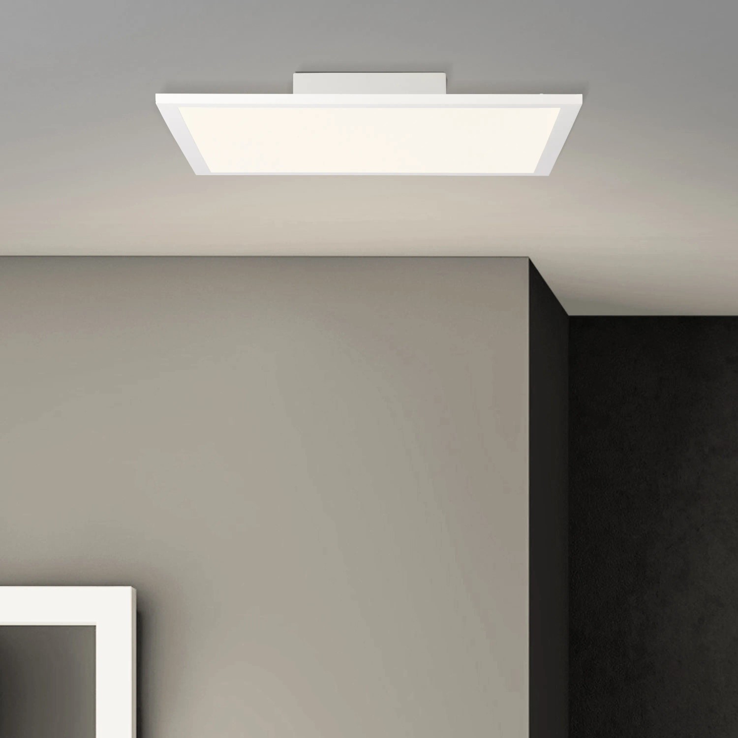 Brilliant LED-Deckenaufbau-Paneel Buffi Eckig 40 cm x 40 cm Weiß und ...