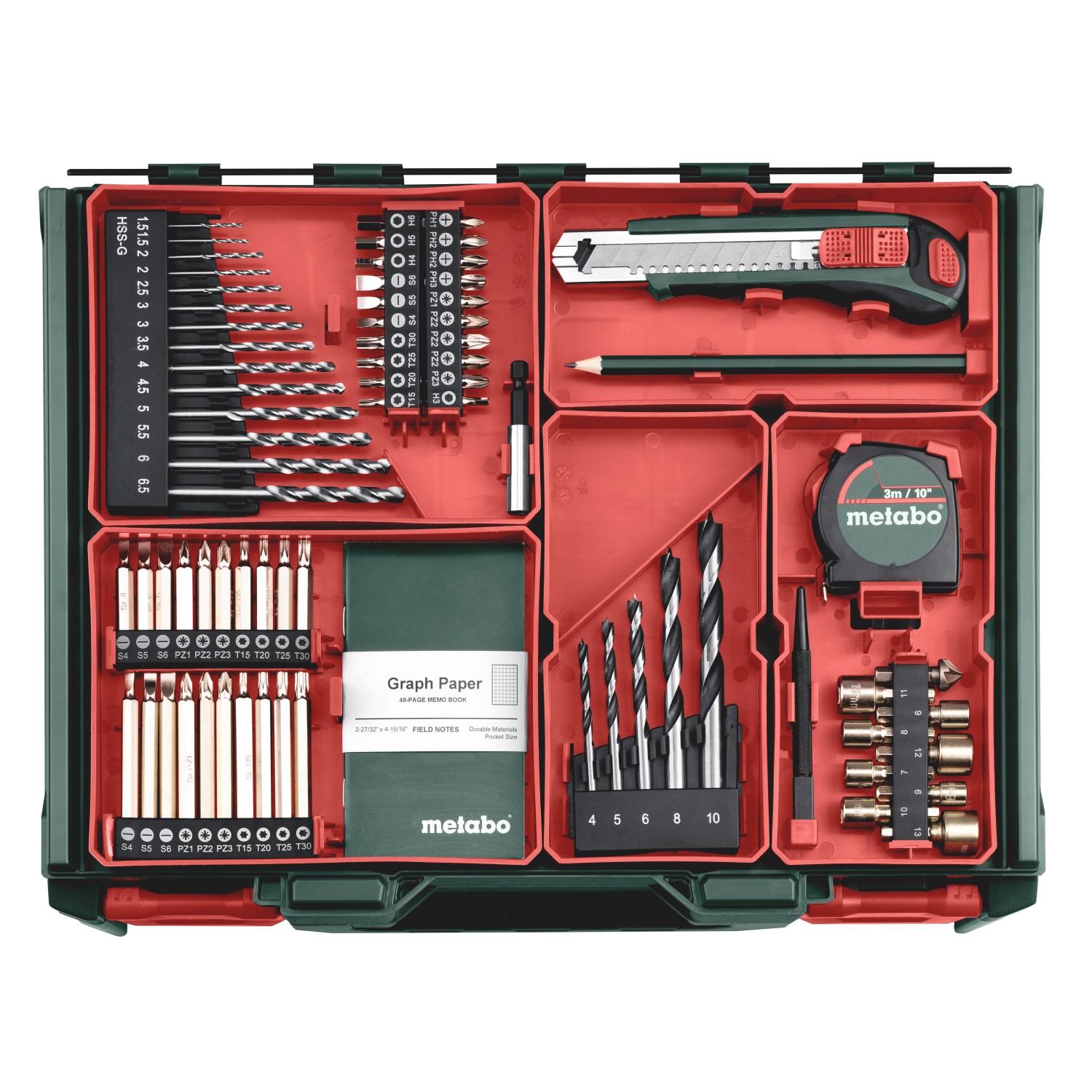 Metabo Akku-Bohrschrauber BS 18 Set 74-teilig Zubehör kaufen bei OBI