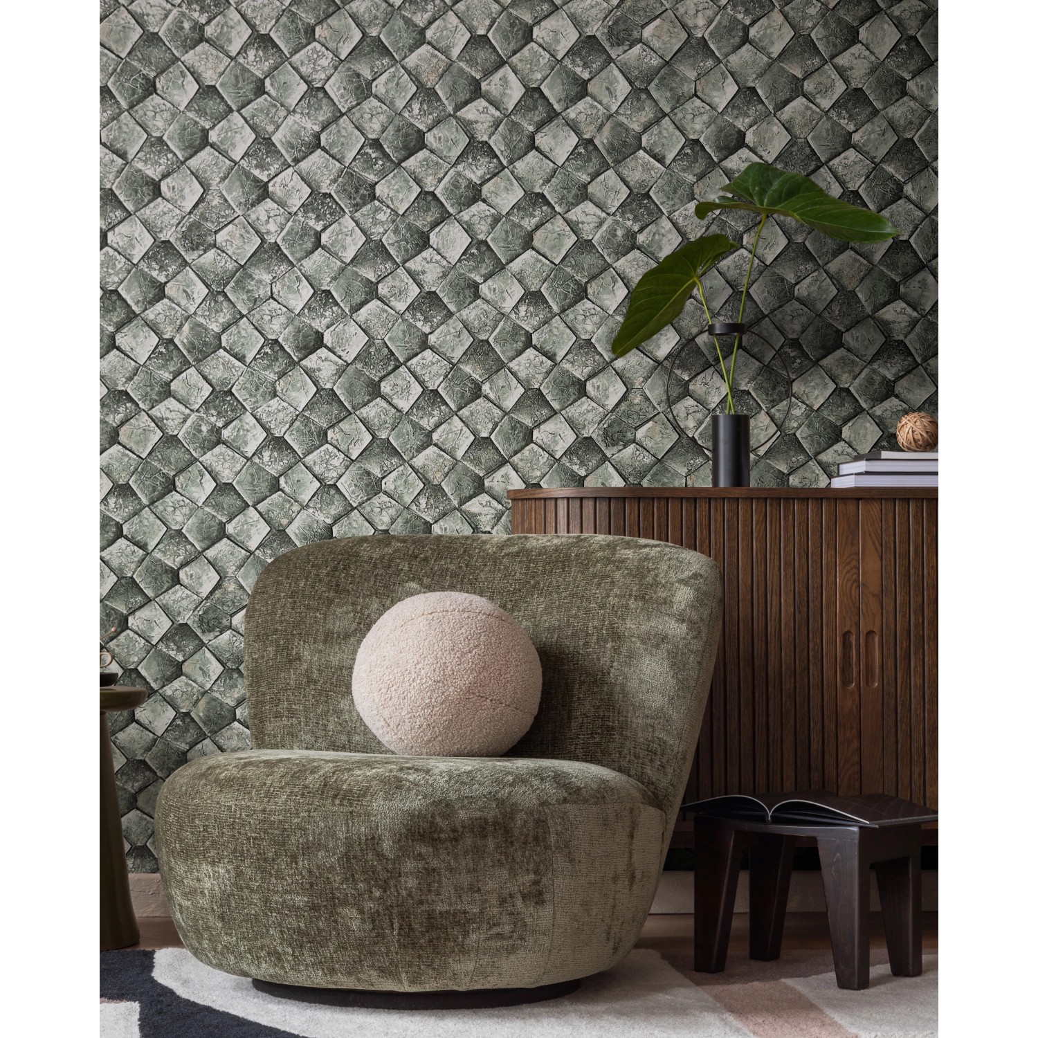 Marburg Vliestapete Fünfkant-Muster Grafisch Modern 10,05 m x 0,7 m ...