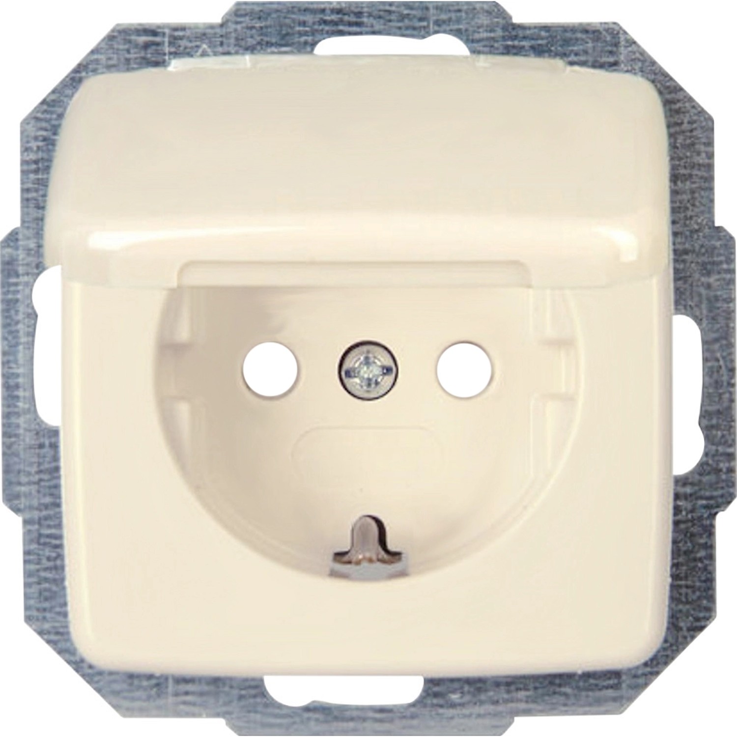 Kopp Steckdose mit Deckel Rivo Cremeweiß kaufen bei OBI