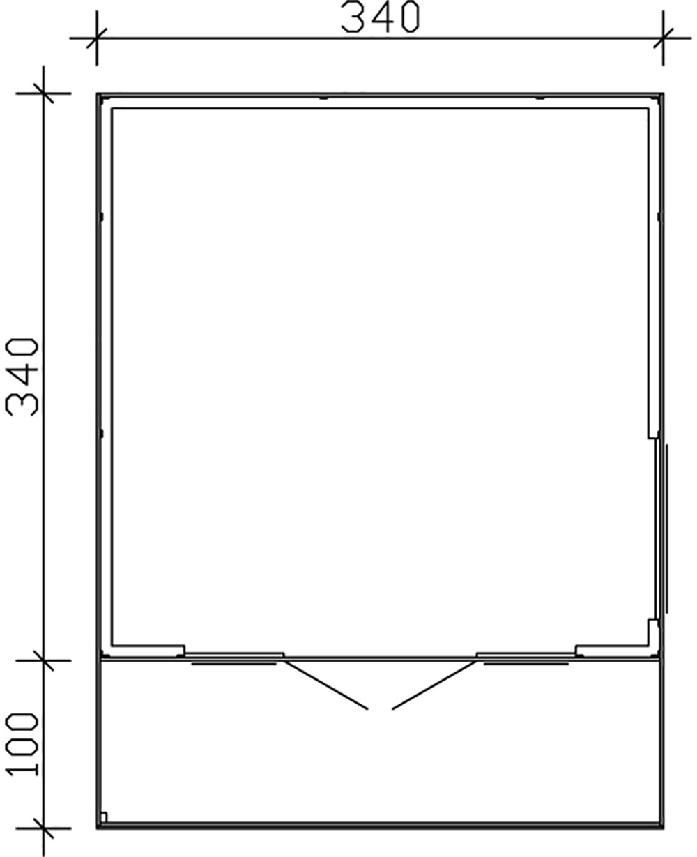 Skan Holz Holz-Gartenhaus Tokio 2 Natur 340 cm x 340 cm kaufen bei OBI
