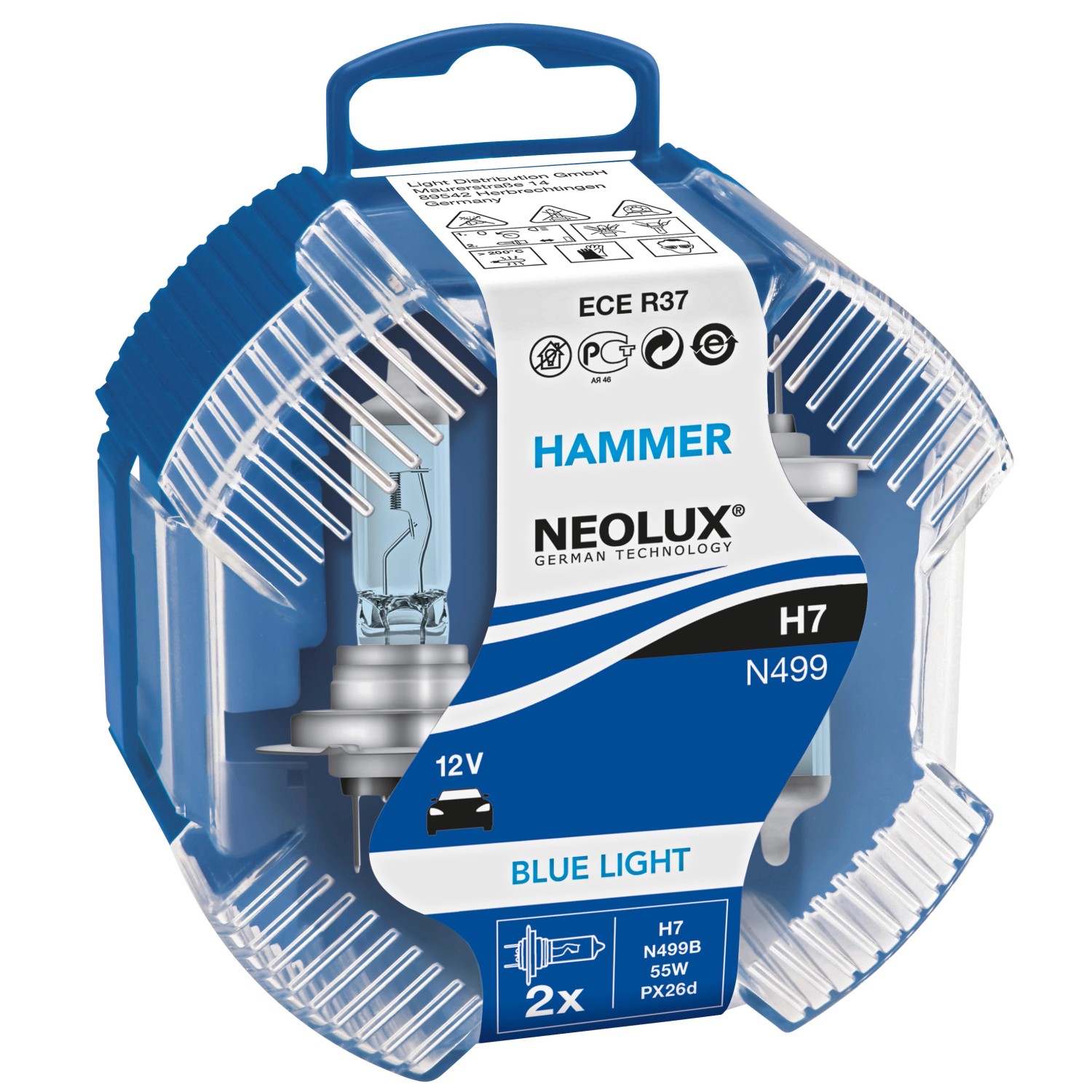Scheinwerfer-Lampe H7 Hammer Blue Light 2er Box kaufen bei OBI