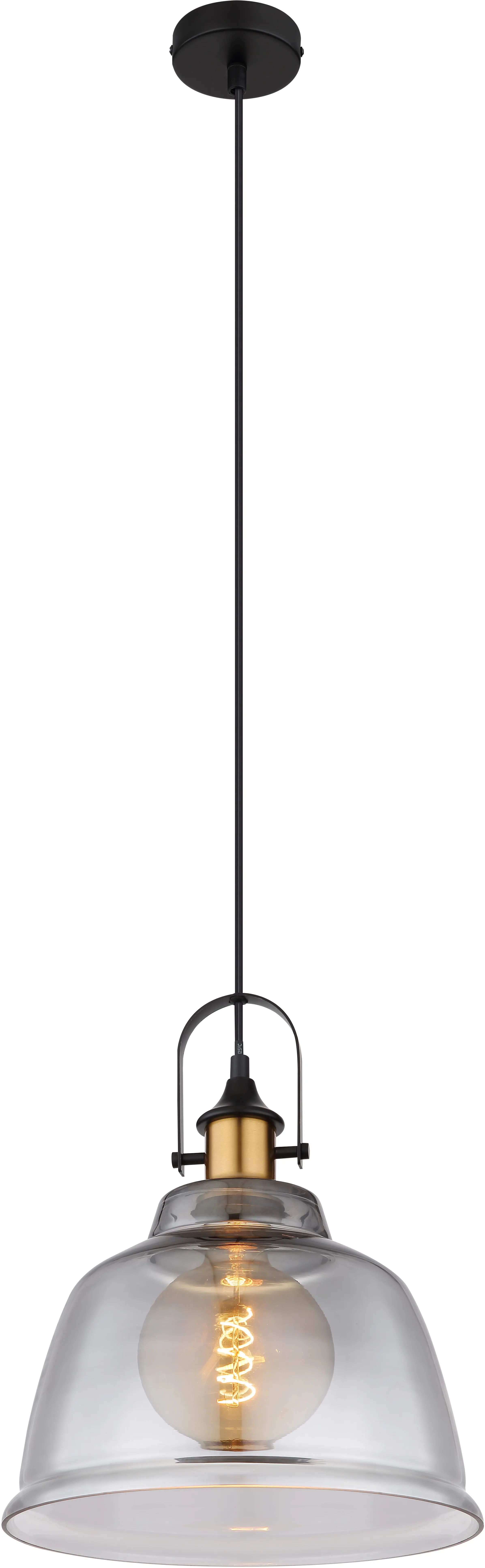 Globo Pendelleuchte Dorothea 1-flammig Schwarz 300 x 1200 mm kaufen bei OBI