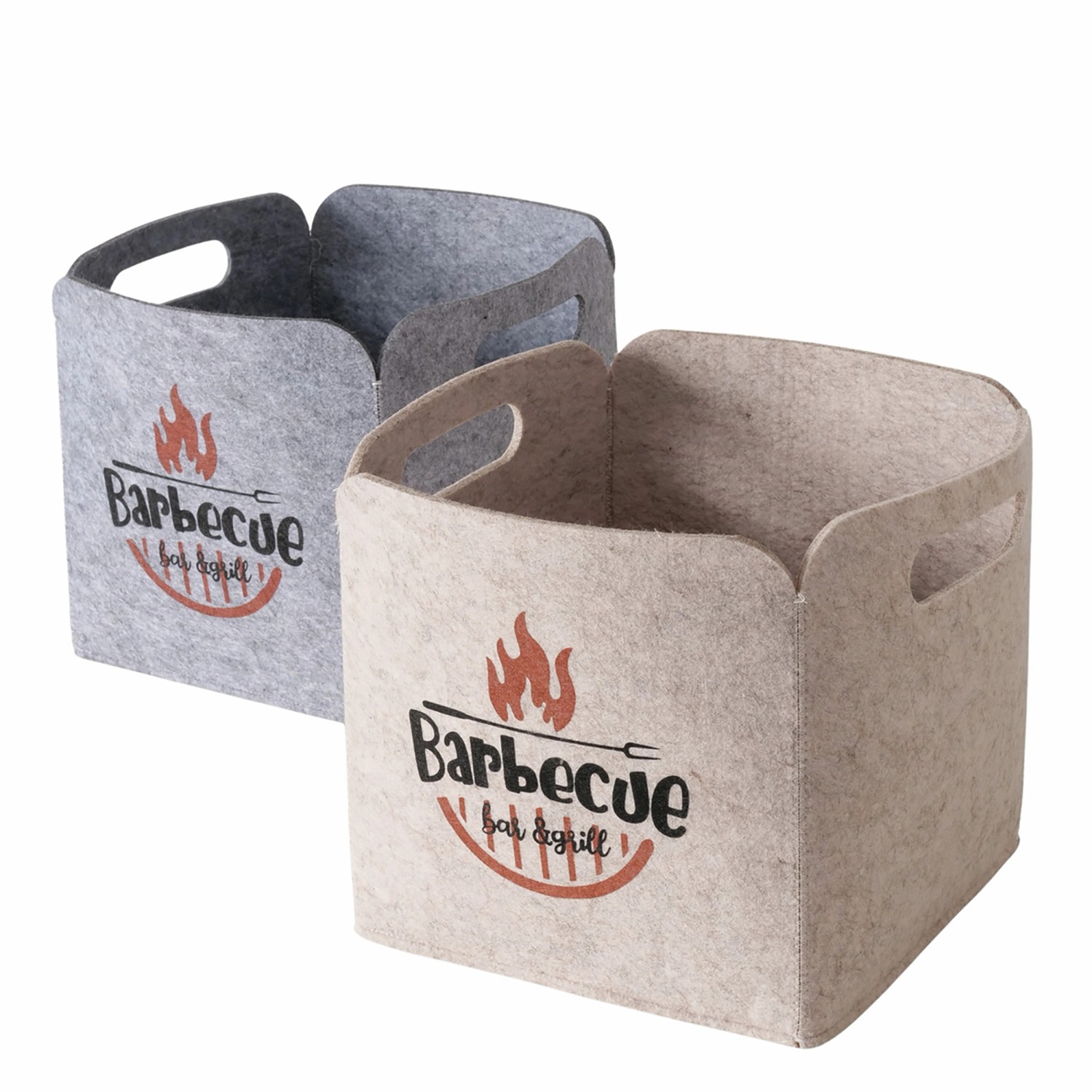 Boltze Korb Barbecue 2-fach Sortiert 25 cm x 255 cm x 255 cm Braun-Grau ...