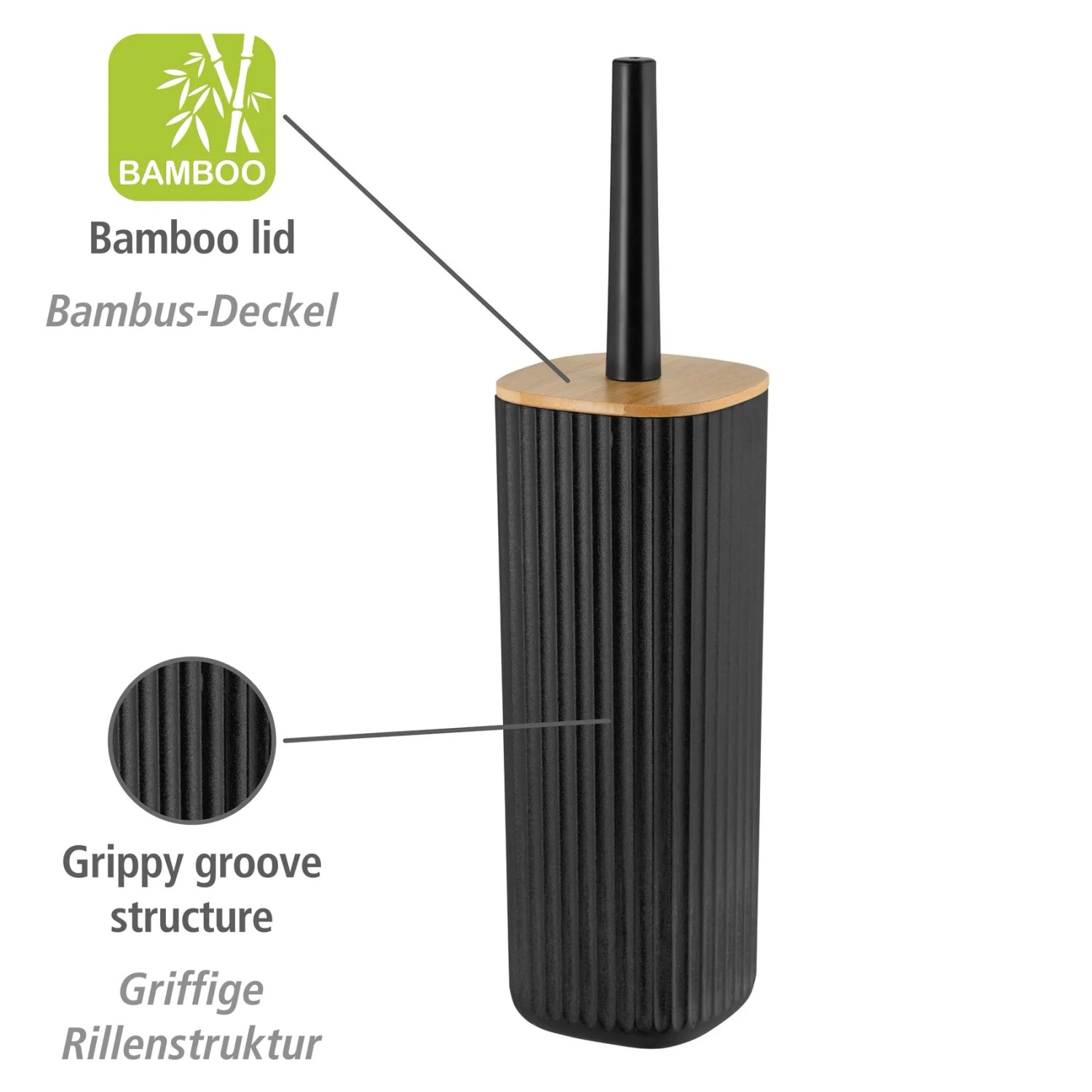 WENKO WC-Garnitur Rotello Schwarz kaufen bei OBI