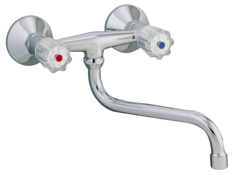 Sanitop-Wingenroth Wand-Zweigriff-Küchenarmatur Standard Plus Chrom ... Sanitop-Wingenroth Wand-Zweigriff-Küchenarmatur Standard Plus Chrom ...