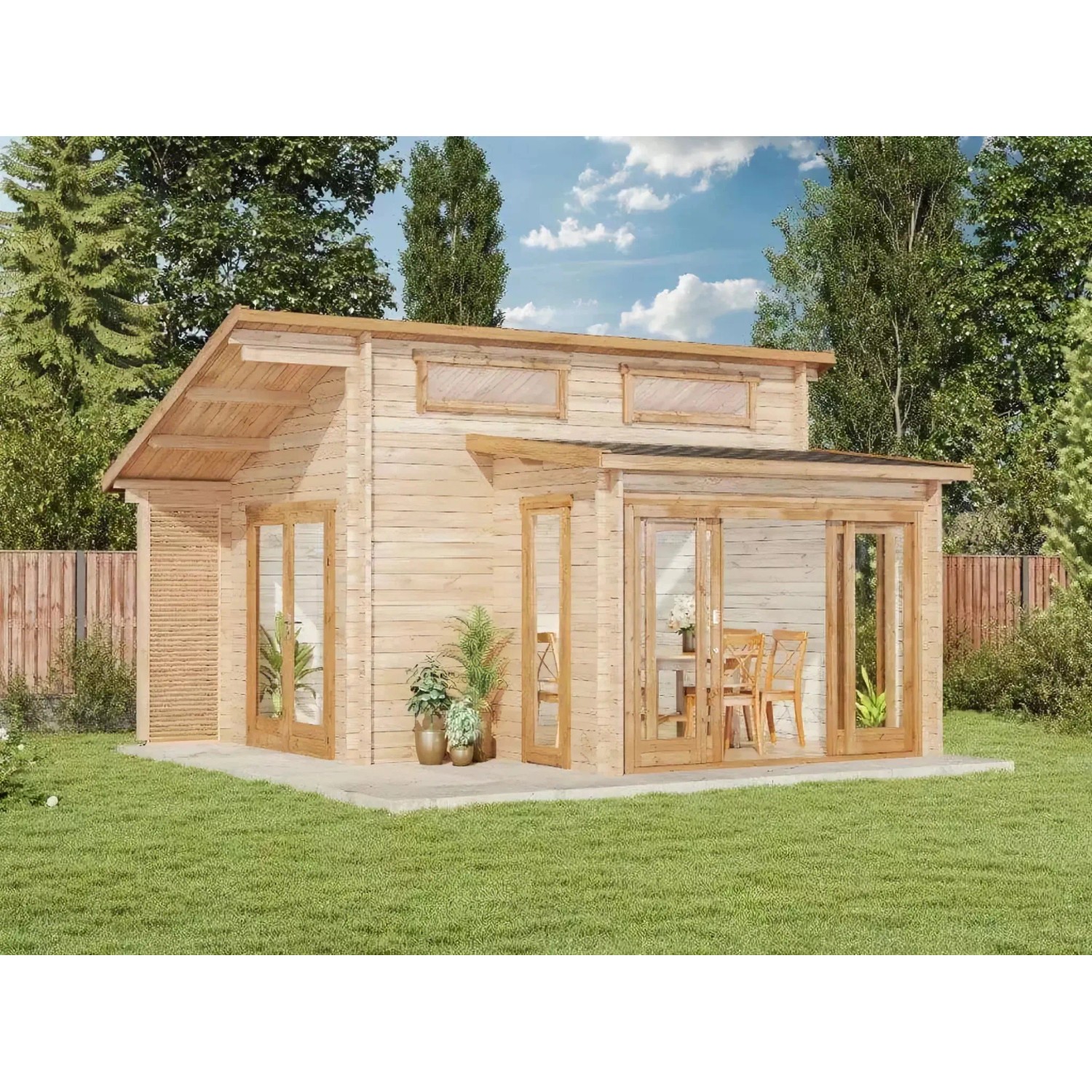 Postgartenhaus Holz Pultdach