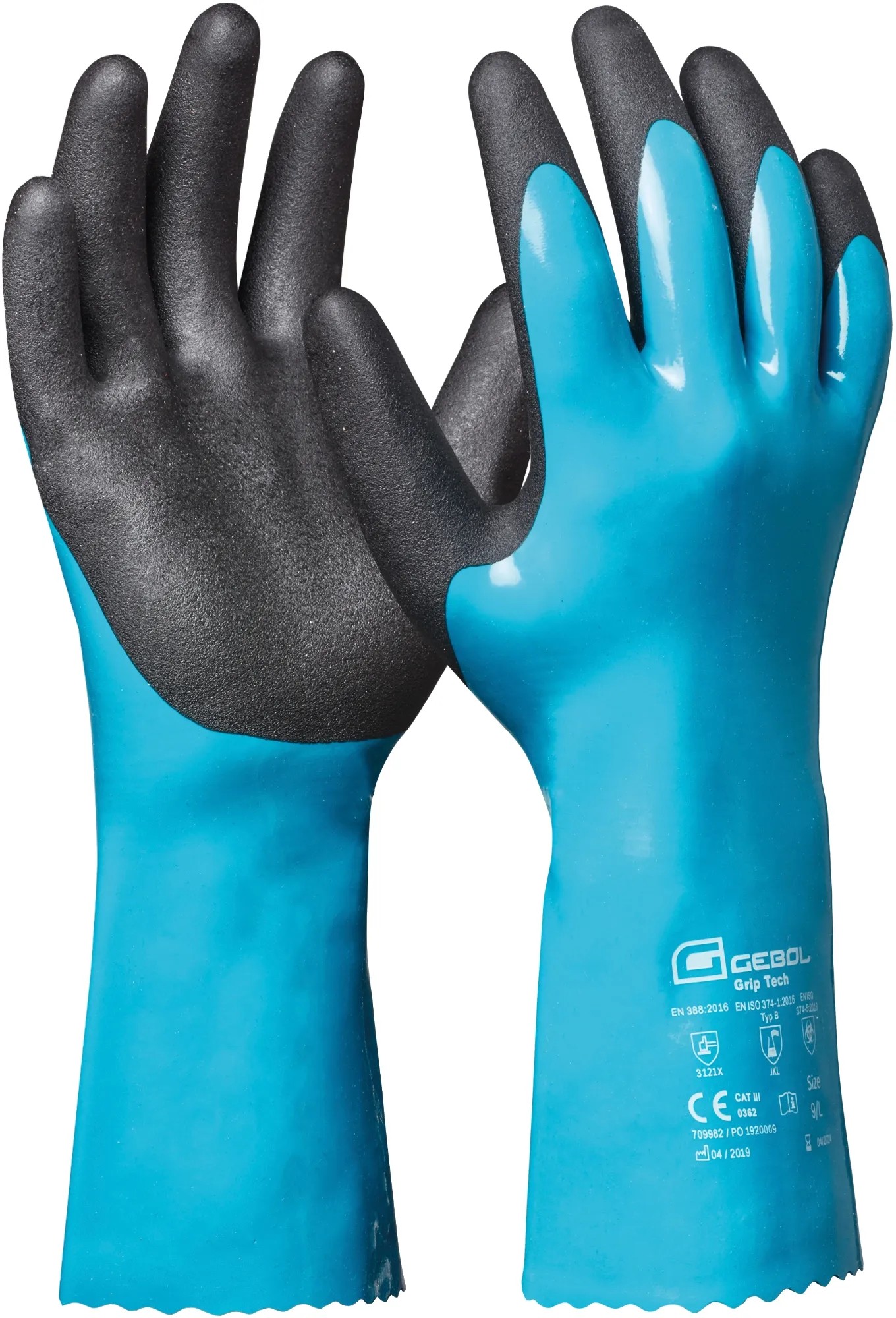 Gebol Handschuh Grip Tech Blau-Schwarz Größe 9 kaufen bei OBI