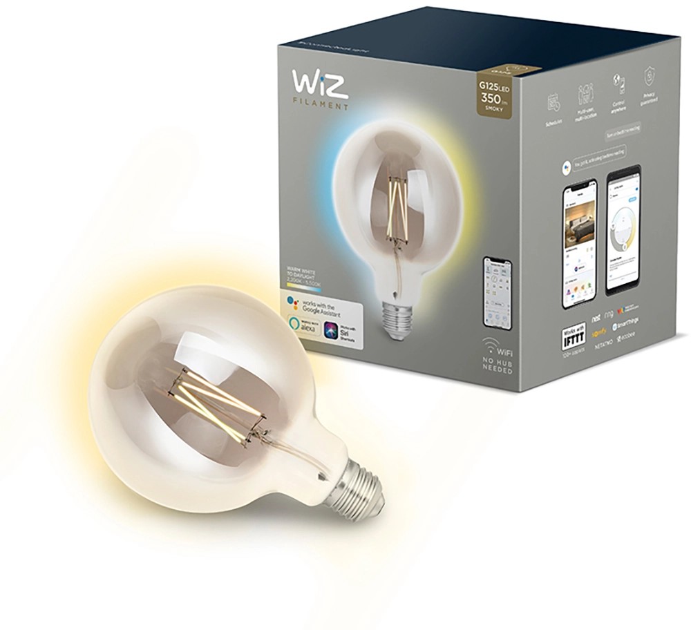 WiZ Smart LED-Leuchtmittel Wifi Filament Smoky G125 E27 7 W kaufen bei OBI WiZ Smart LED-Leuchtmittel Wifi Filament Smoky G125 E27 7 W kaufen bei OBI