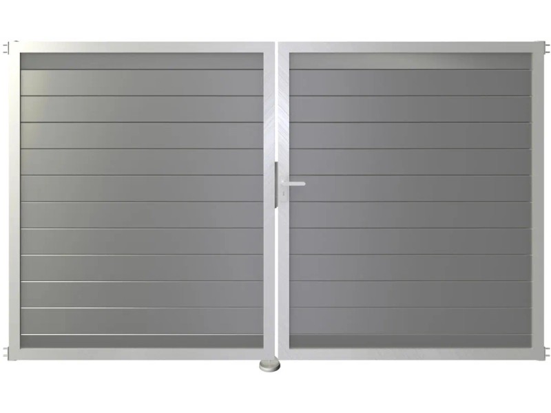 GroJa Steckzaun Tor Lumino DIN Rechts EV1 Silbergrau kaufen bei OBI