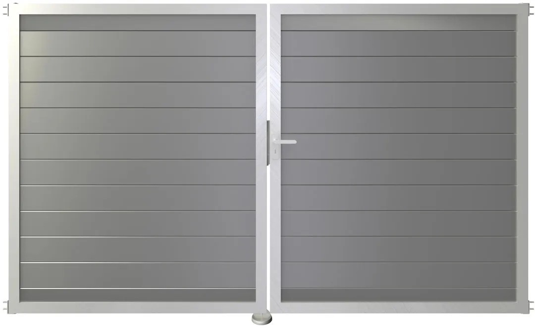 GroJa Steckzaun Tor Lumino DIN Rechts EV1 Silbergrau kaufen bei OBI