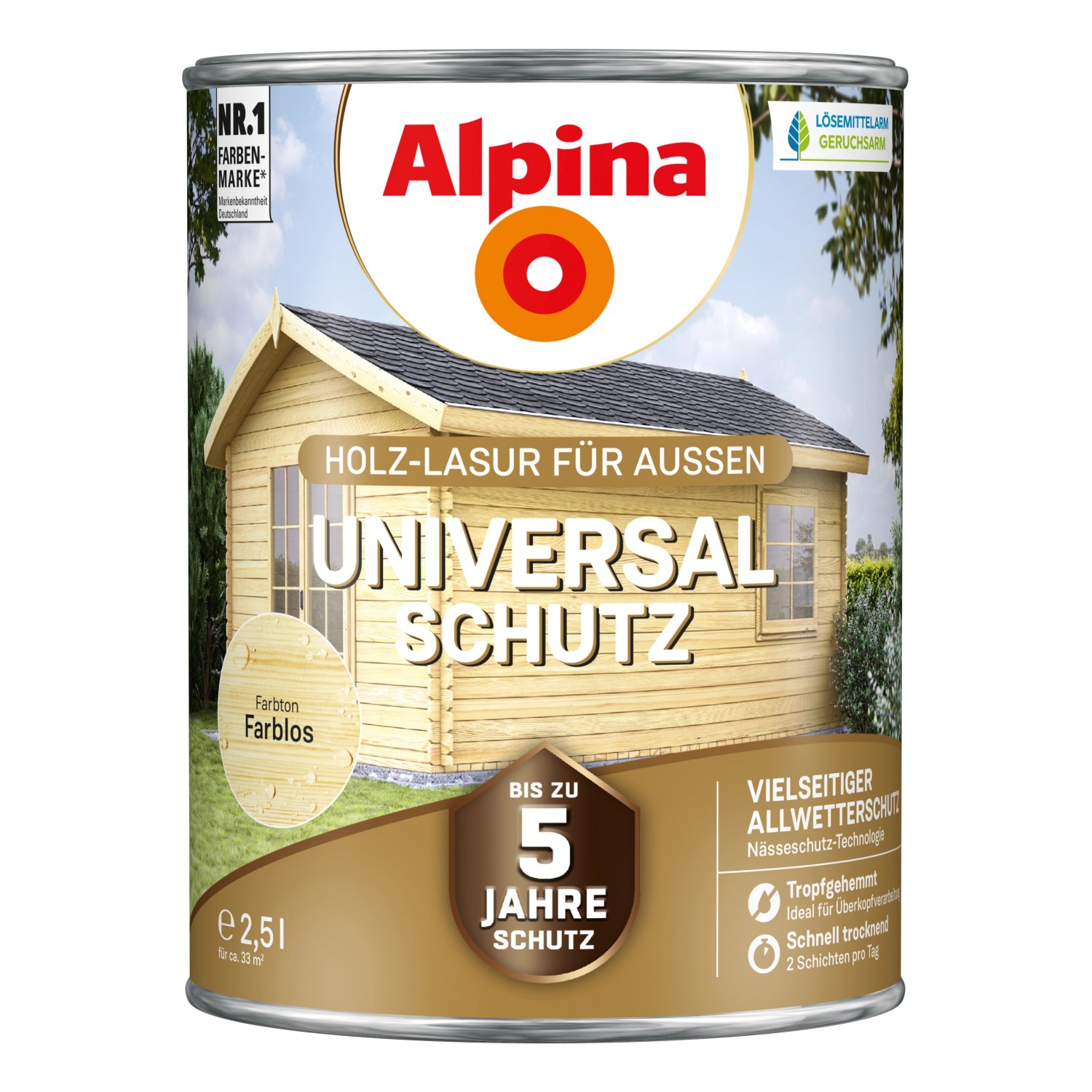 Alpina Universal-Schutz Farblos seidenmatt 2,5 Liter kaufen bei OBI