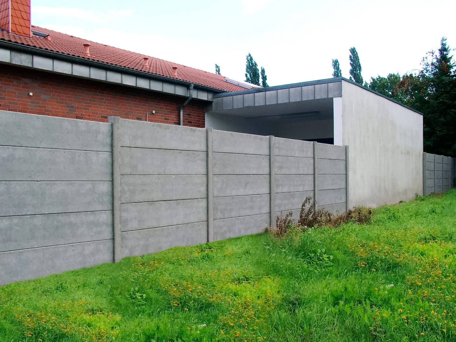 Betonzaun-Platte glatt 200 cm x 38,5 cm x 3 cm kaufen bei OBI