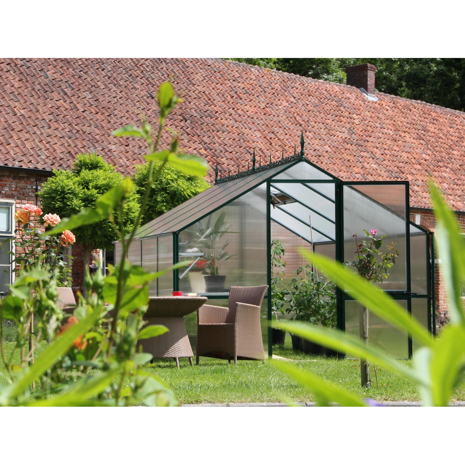 KGT Gewächshaus Orchidee Moosgrün 12,74 m² kaufen bei OBI