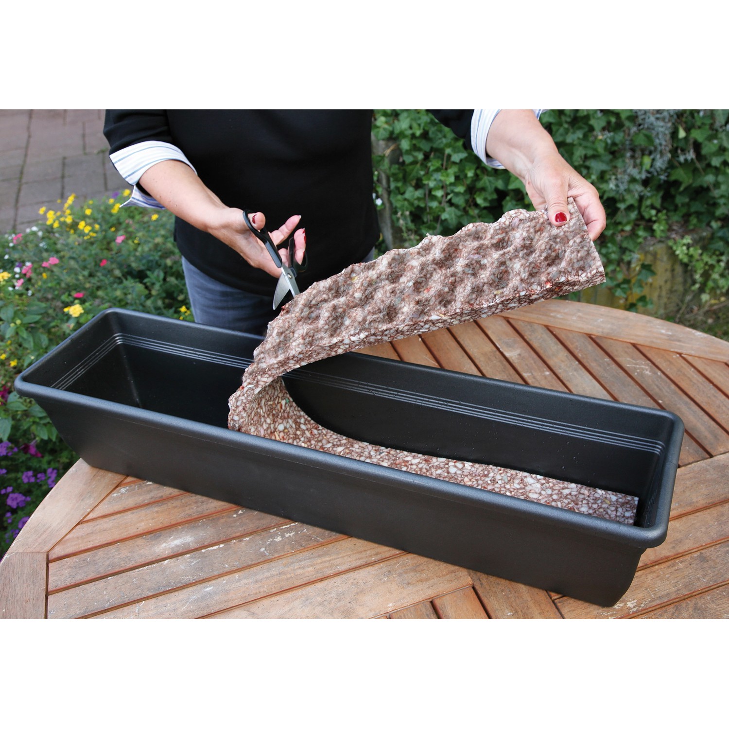 Floraworld Wasserspeichermatte für Blumenkästen 12,5 x 3,5 x 10 cm ...