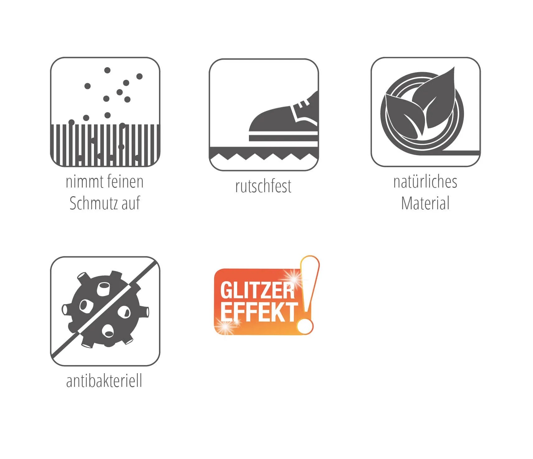 Astra Türmatte Coco Glitter Home Sweet Home Palmen ca. 40 cm x 60 cm ...