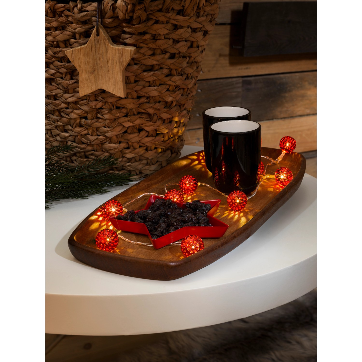 Konstsmide LED-Batterie-Lichterkette Rote Metallbälle 10 Dioden kaufen ...