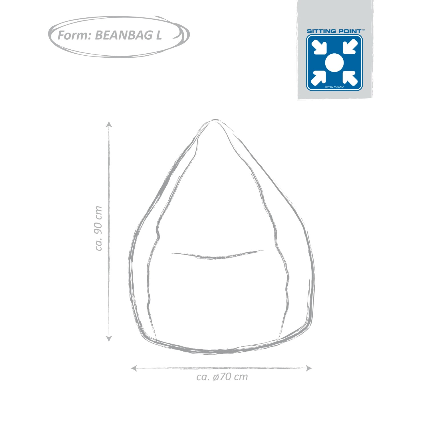 Sitting Point Sitzsack Pirat 120 l Bunt Bunt kaufen bei OBI