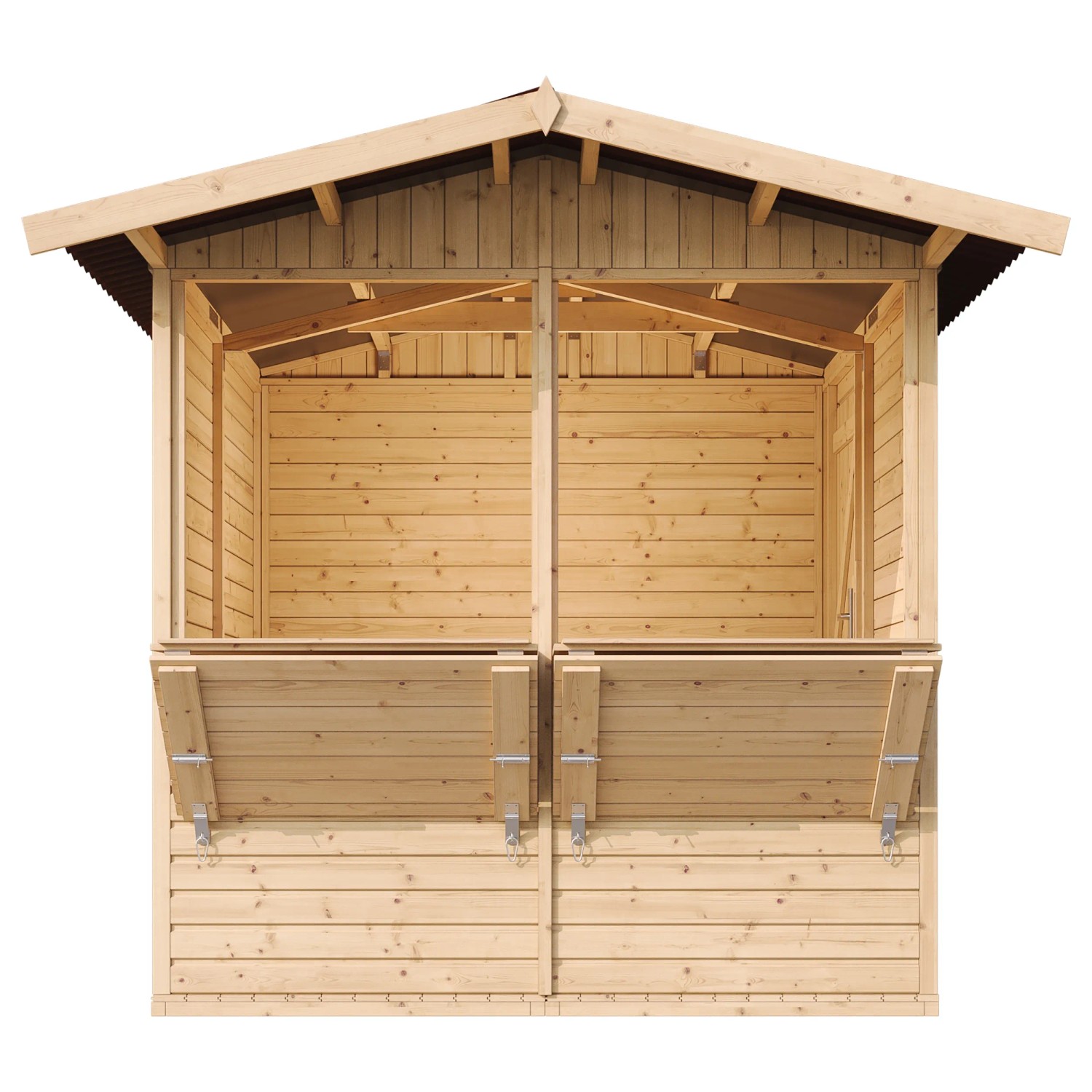 Timbela Marktbude Holz M149 4,08 m² mit 2 Theken kaufen bei OBI
