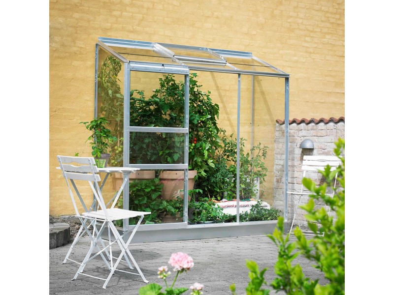 Halls Anlehngewächshaus Altan 3 Alu mit 3 mm Blankglas 1,3 m² kaufen ...