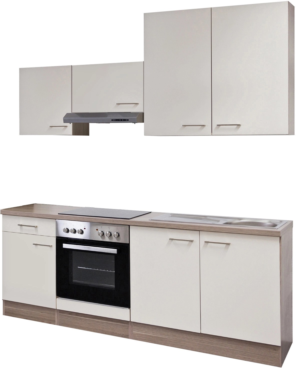 Flex-Well Exclusiv Küchenzeile Eico 210 cm Magnolienweiß-Tennessee Eiche kaufen bei OBI