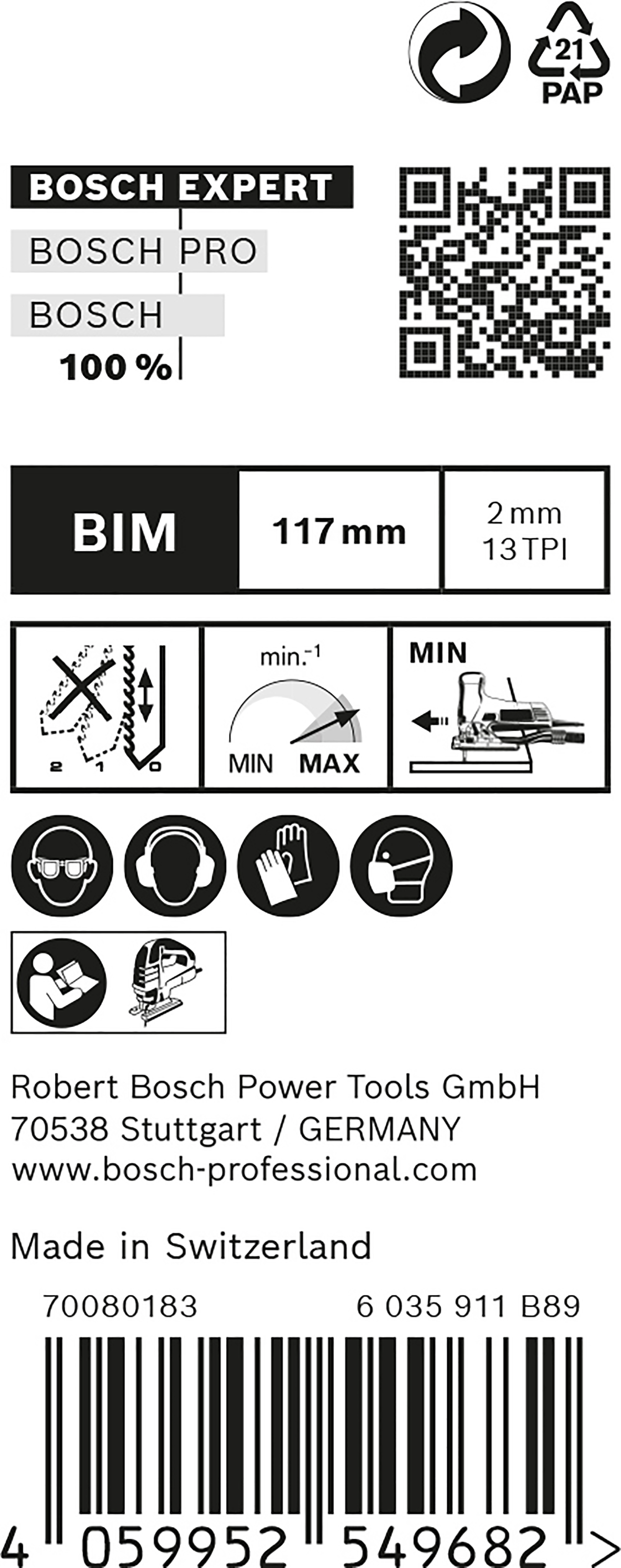 Bosch Expert Stichsägeblätter für laminierte Arbeitsplatten T308BFP 25 ...