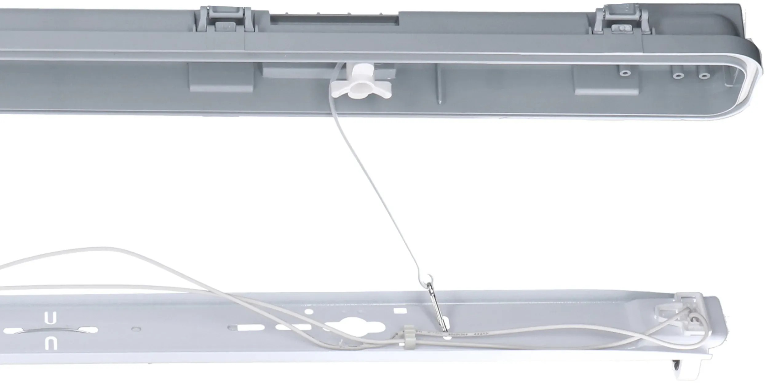 LED-Feuchtraumleuchte 2 x 7,5 W 2250 lm 4000 K 60 cm Grau kaufen bei OBI