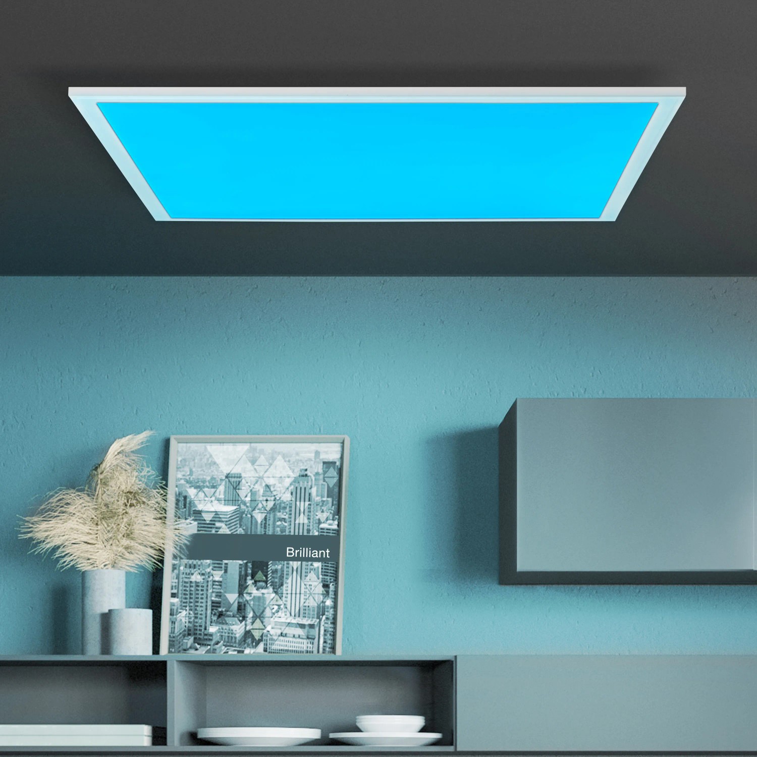 Brilliant LED-Deckenaufbau-Paneel Abie 60 cm x 60 cm mit RGB ...
