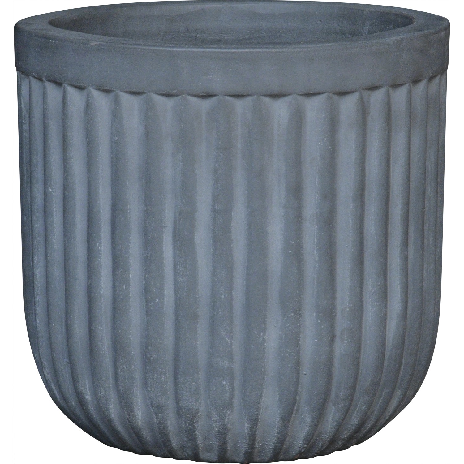 Pflanztopf Terrakotta Greige-Hellgrau Strukturiert 36 cm x 36 cm x 35 ...