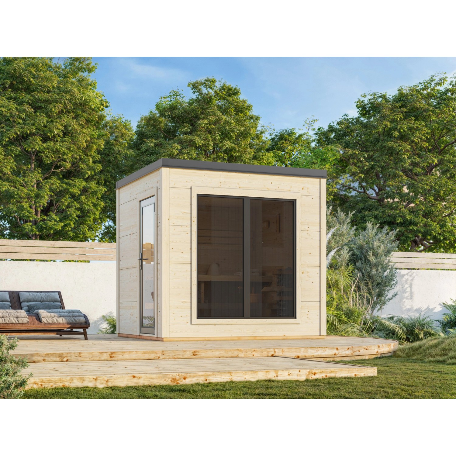 Palmako Sauna Grace 250 x 230 cm Lackiert Grau-Anthrazit FSC® kaufen ...