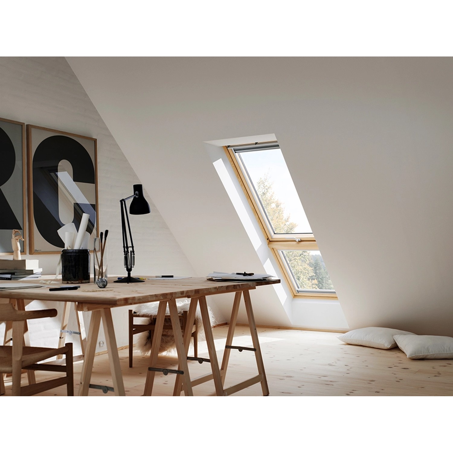 Velux Zusatzelement Dachschräge GIL Klar Lackiert Thermo Alu 92 cm x 94 ...