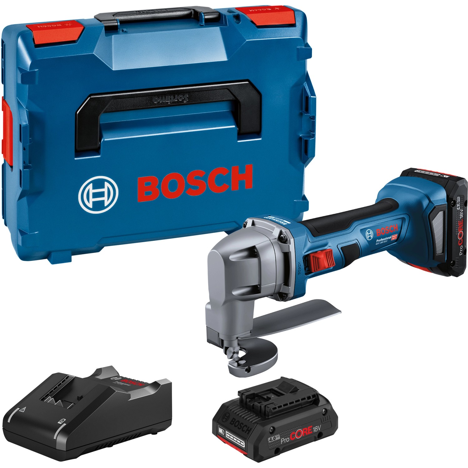 Bosch Professional Akku-Blechschere GSC 18 V-16 E mit 2 Akkus und L-Boxx kaufen bei OBI