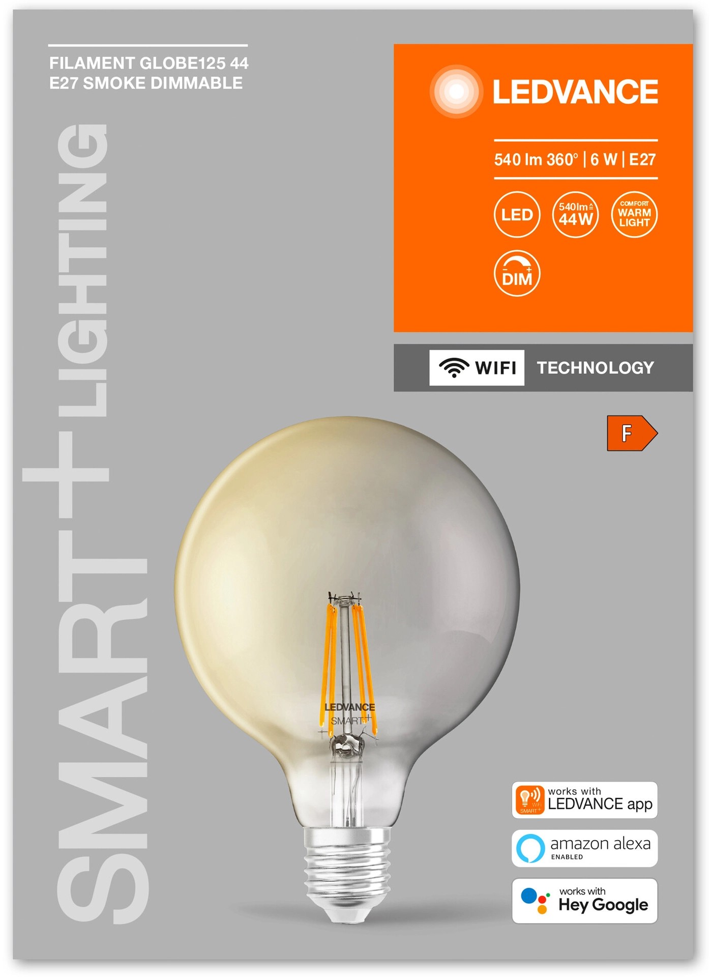 Ledvance Smart+ Leuchtmittel Wifi Filament Globe G48 E27/6 W Light grey kaufen bei OBI