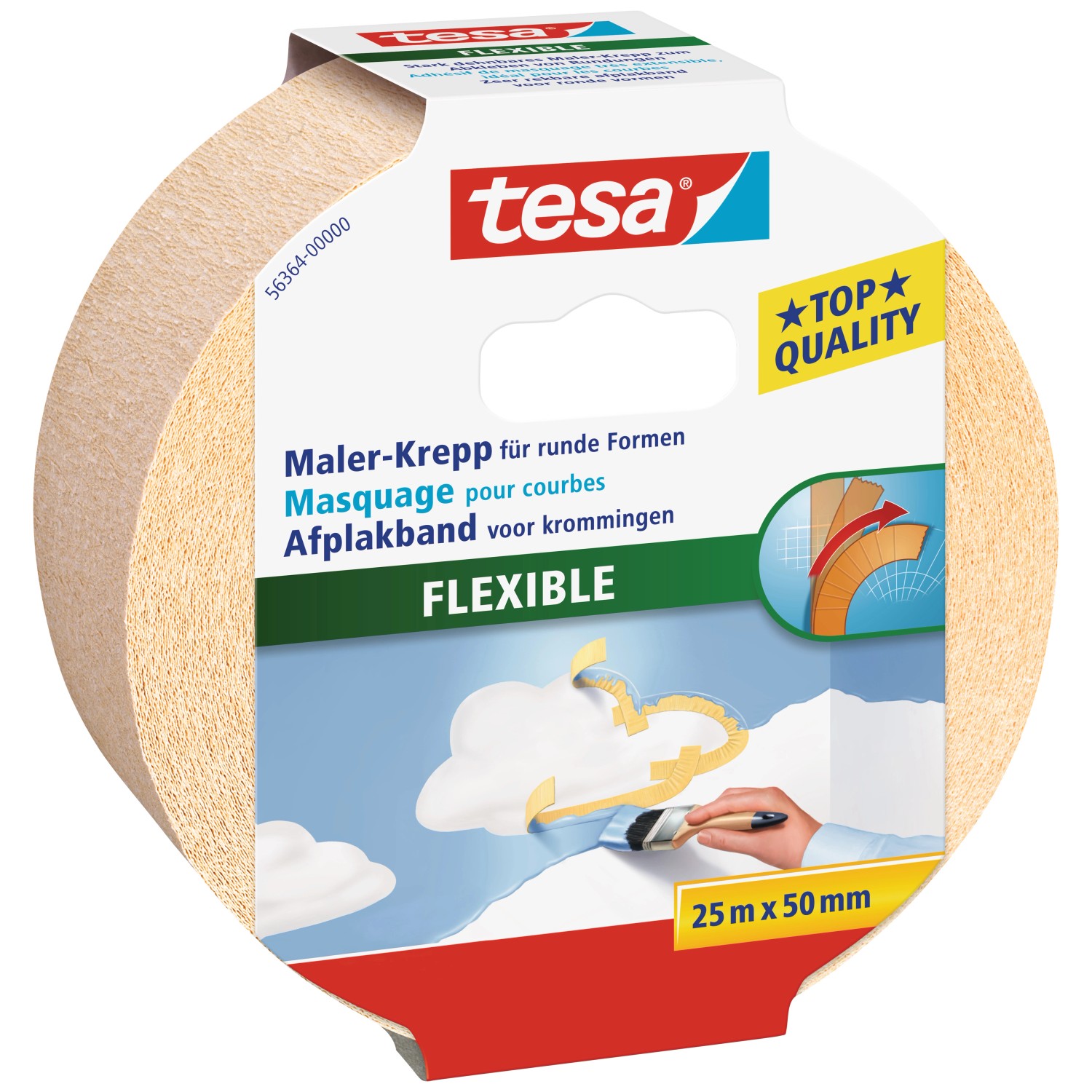 Tesa Maler-Krepp Flexible Beige 25 m x 50 mm kaufen bei OBI