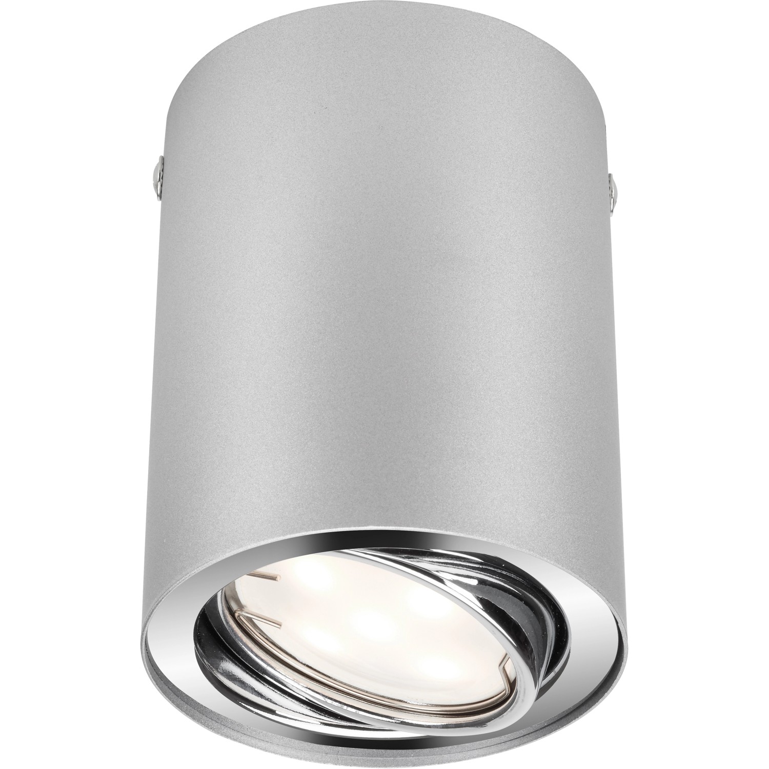 Briloner LED-Decken- & Wandlampe Tube Silber Metall rund 10,5 x 8 cm ...