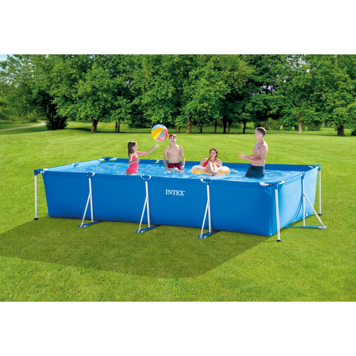 Intex Frame Pool Set Family 450 cm x 220 cm x 84 cm kaufen bei OBI