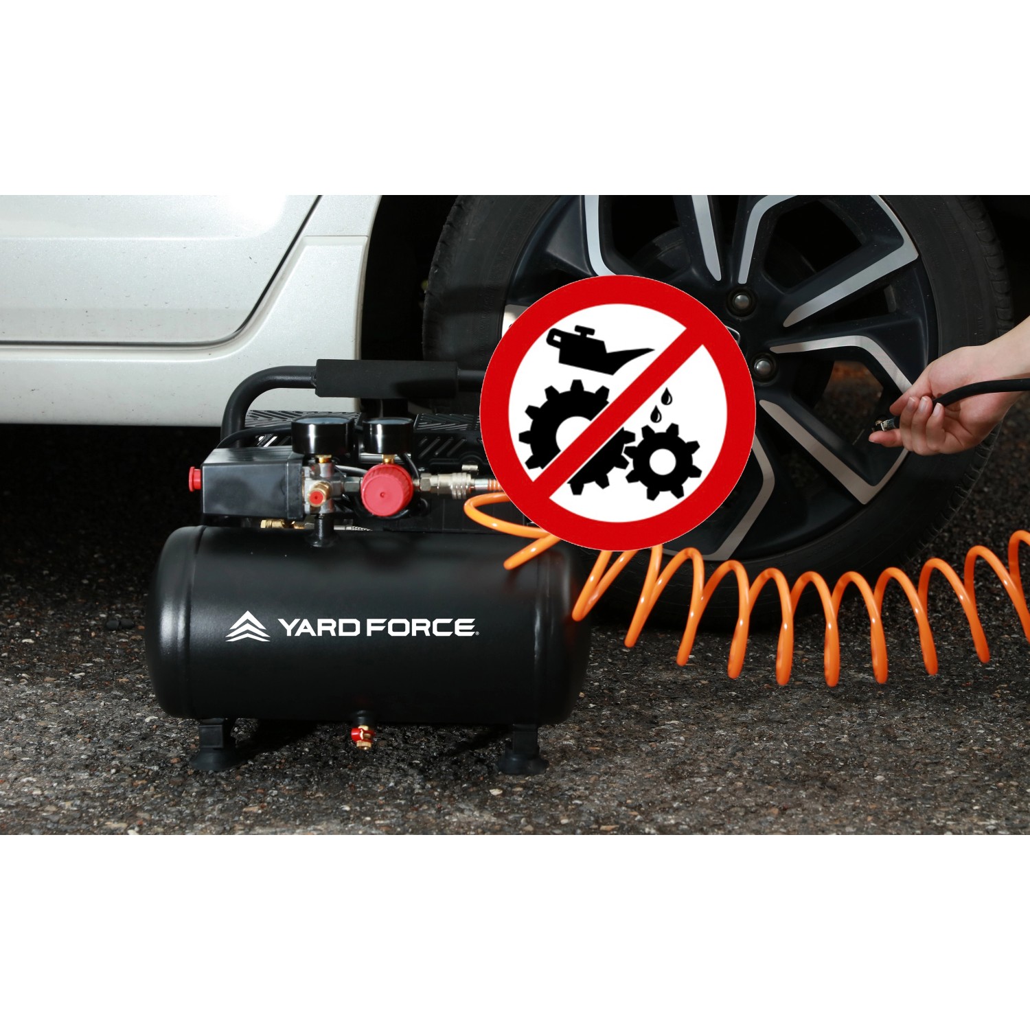 Yard Force Leisekompressor EX ARC06 max. 8 Bar Betriebsdruck 550 W ...