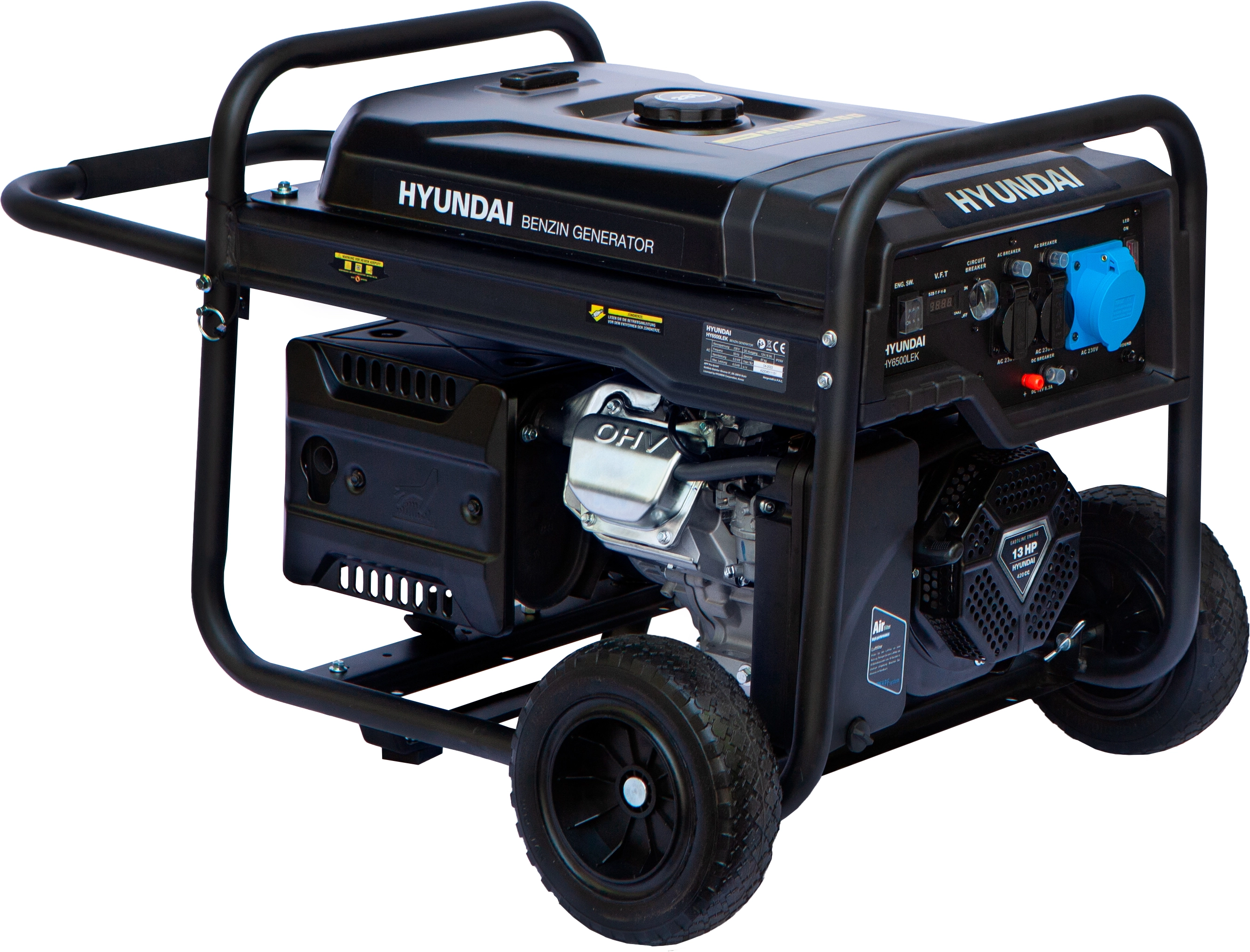 Hyundai Stromerzeuger/Benzin-Generator HY6500LEK 6,5 kW/13 PS kaufen ...