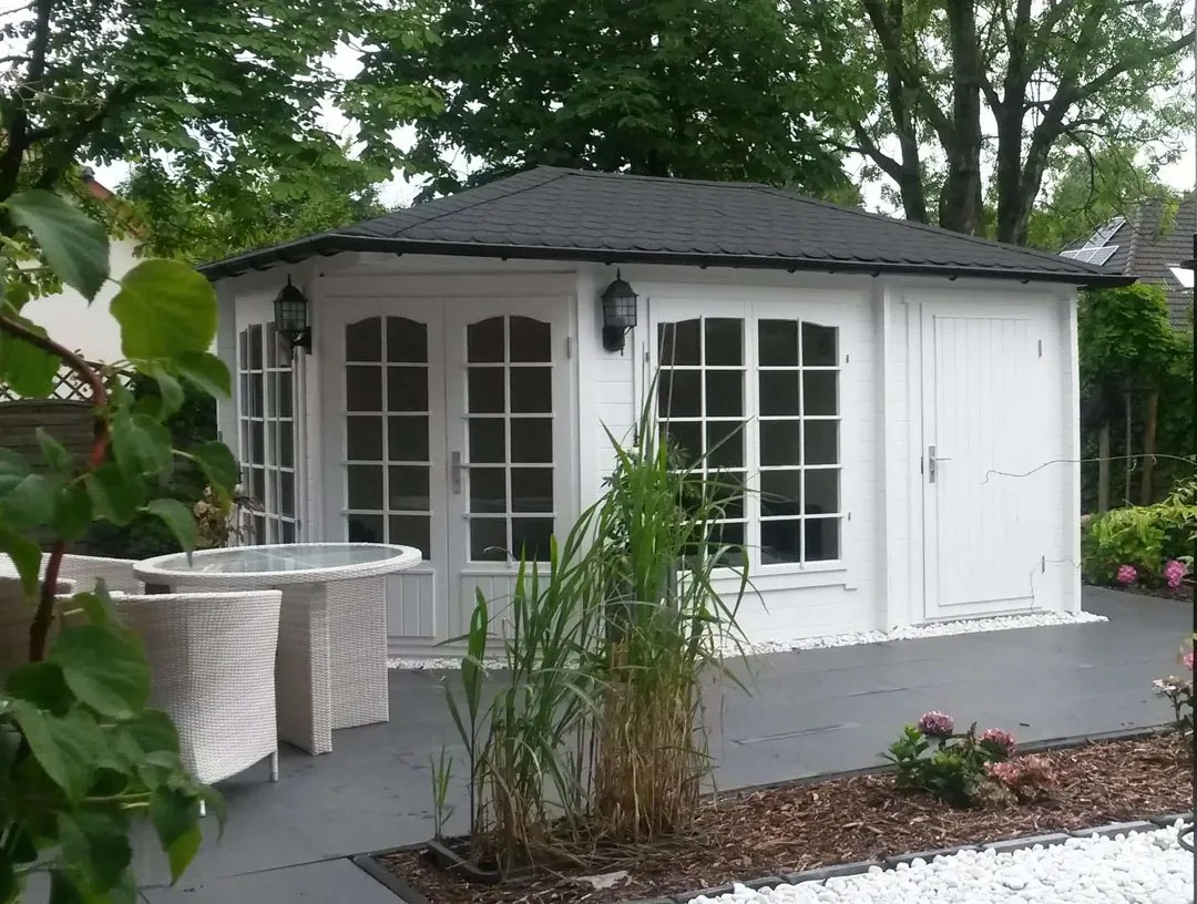 Alpholz Gartenhaus Josephine-40 Walmdach Unbehandelt 470 cm x 325 cm ...