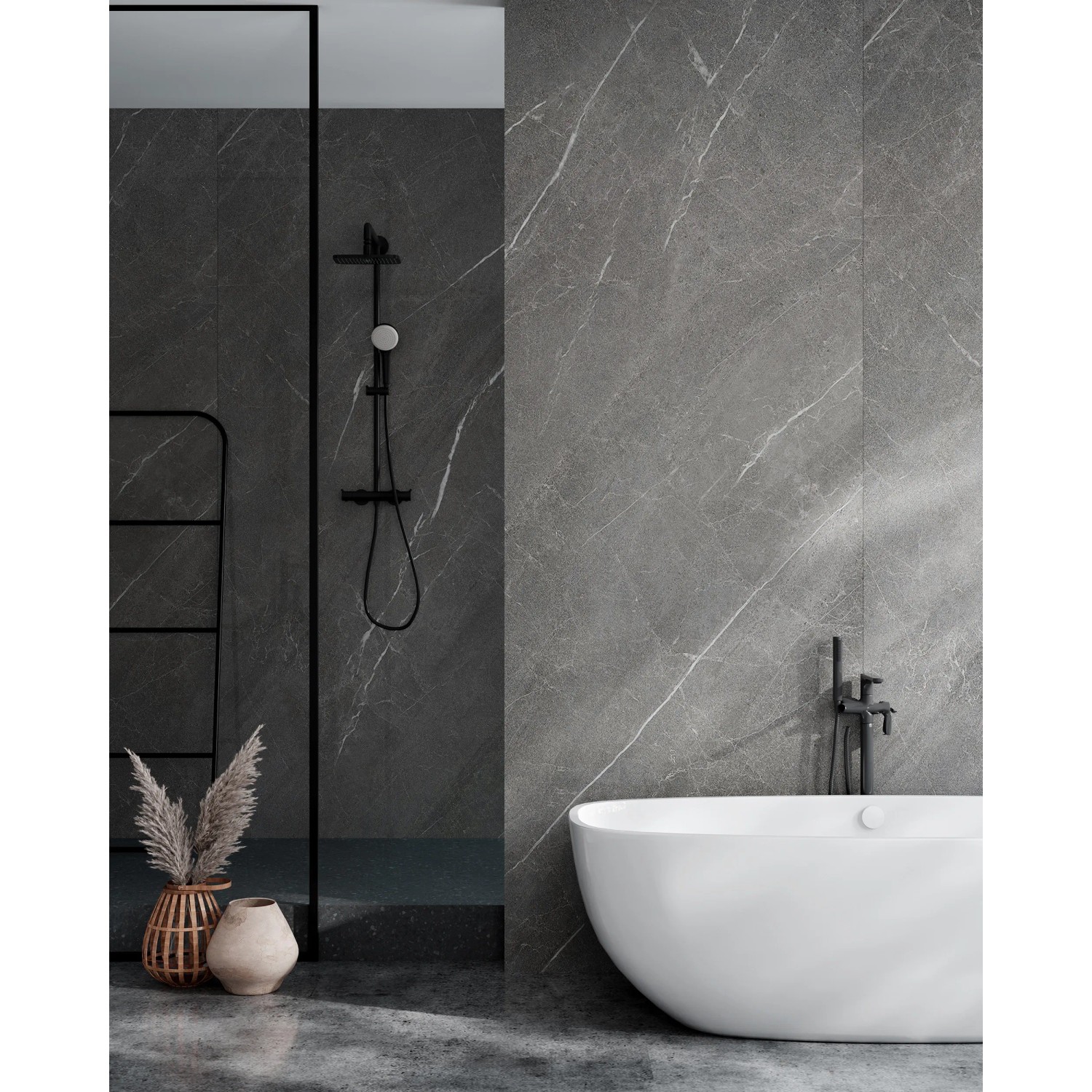 Badezimmer Marmor Grau
