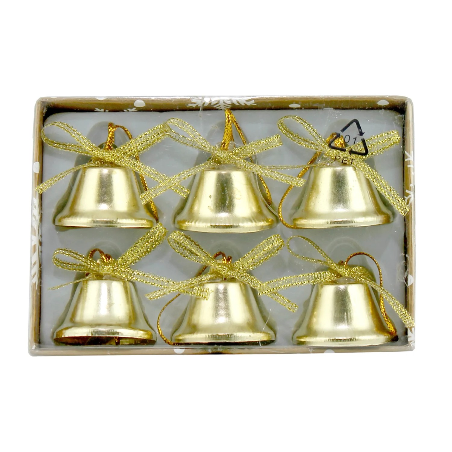 Glocken 6er-Pack mit Schleife aus Messing 3 cm Gold kaufen bei OBI