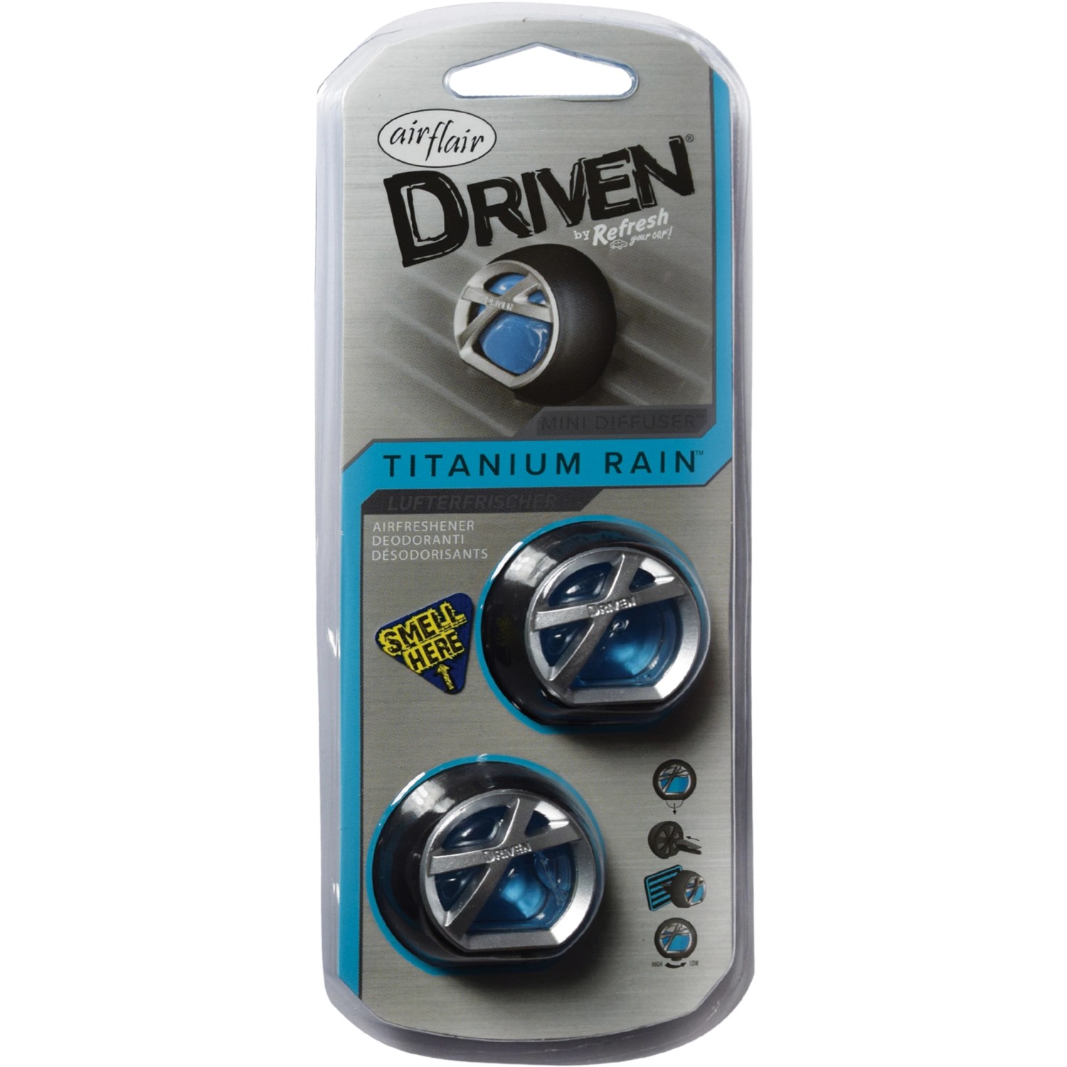 Airflair Lufterfrischer Driven Mini Diffuser Titanium Rain 2 Stück ...