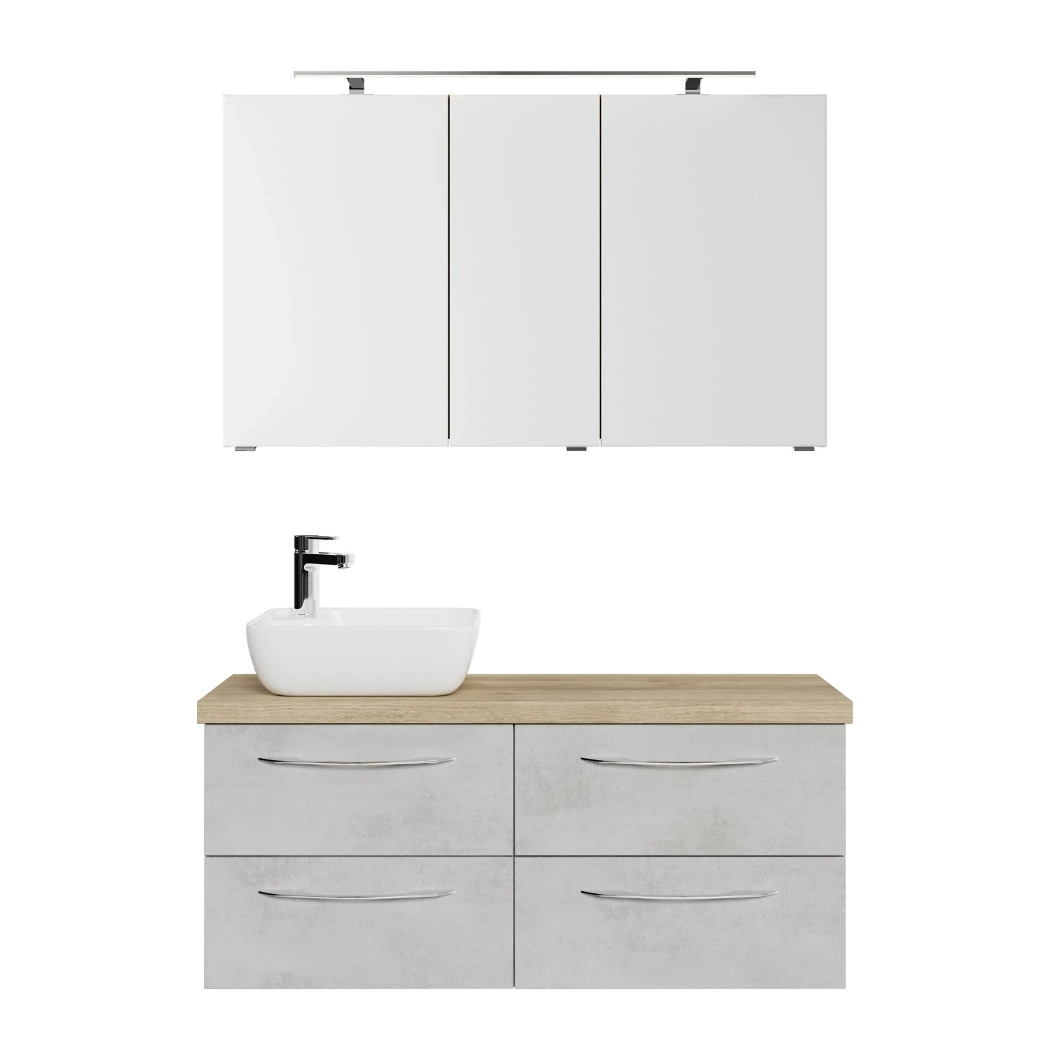 Pelipal Badmöbel-Set Serie 4035 Oxid Hellgrau Riviera Eiche mit ...