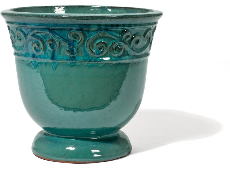 Kirschke Pflanzgefäß Country Garden Oxford 30 cm Ocean Green kaufen bei OBI