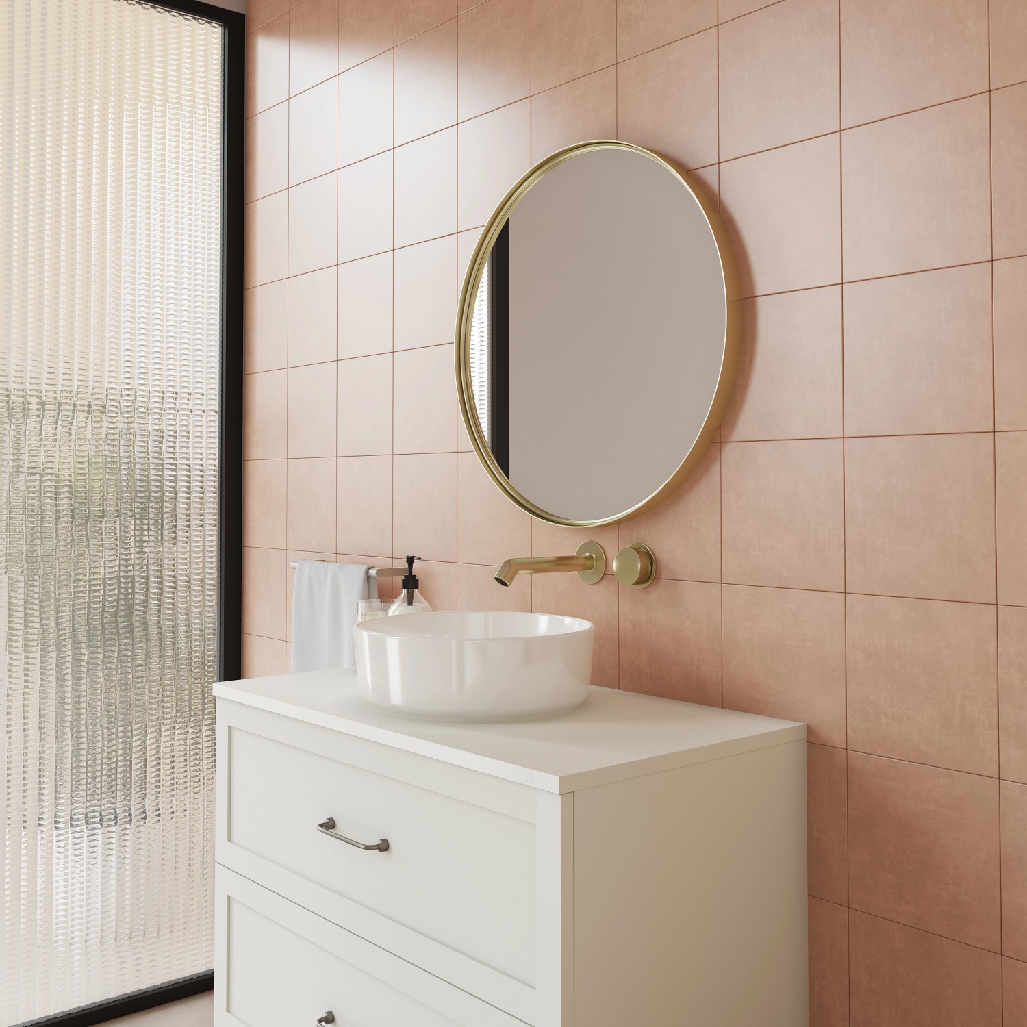 Randal Spiegel Rund Ø 60 cm Gold Glänzend kaufen bei OBI