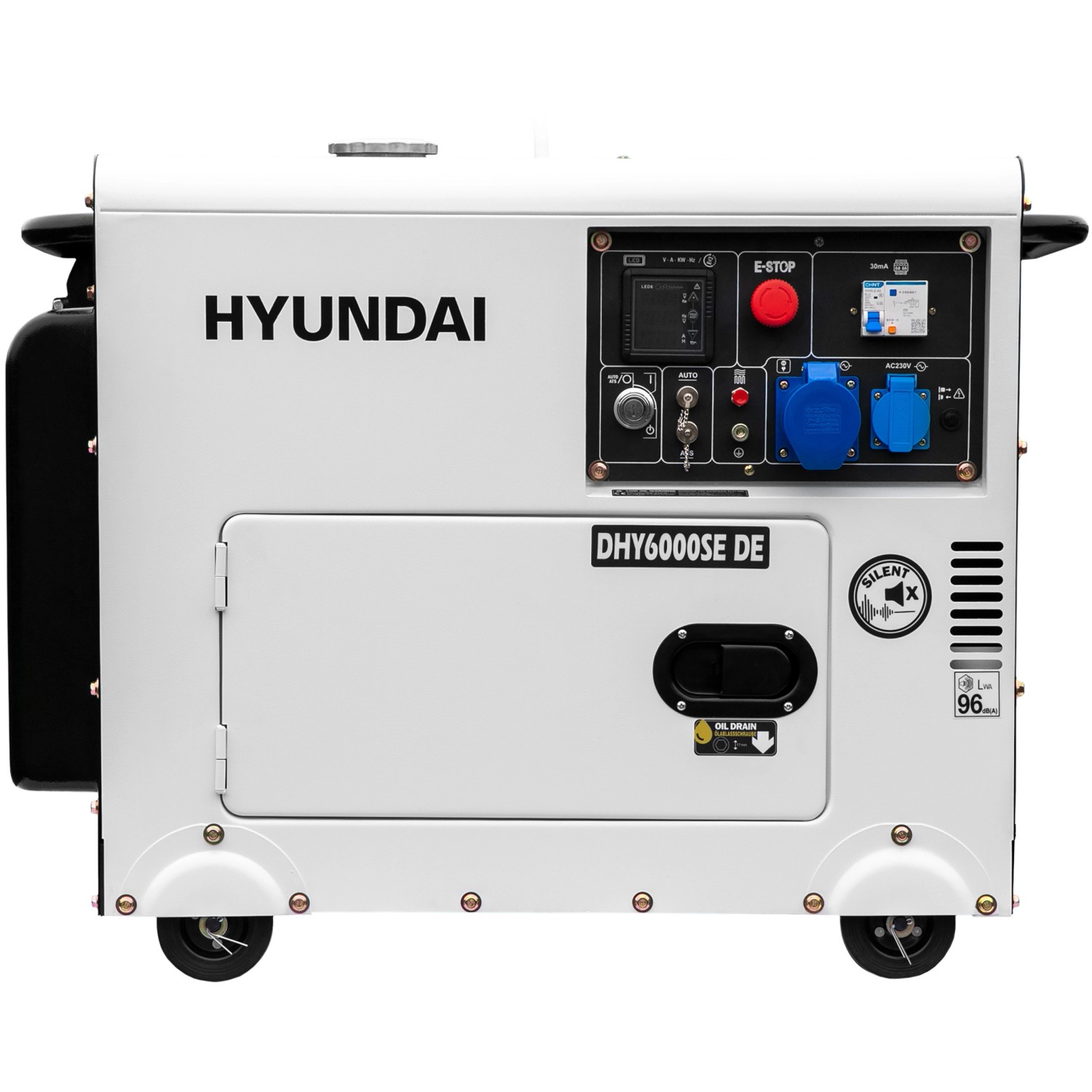Hyundai Silent Diesel-Generator DHY6000SE DE mit 10 PS Motor und 5.3 kW ...