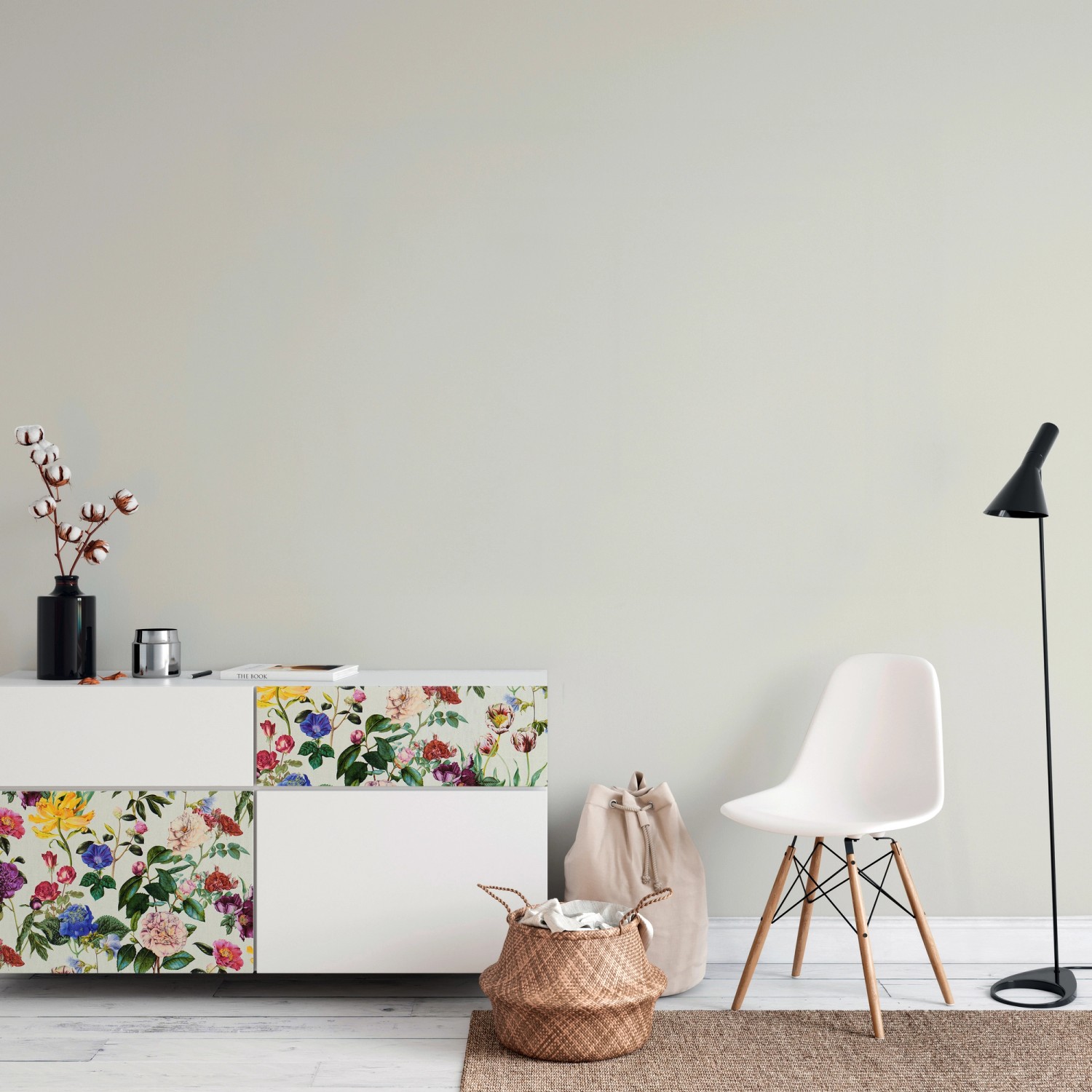 AS Creation Tapete Pop Up Panel Selbstklebend Blumen 250 x 52 cm Beige ...