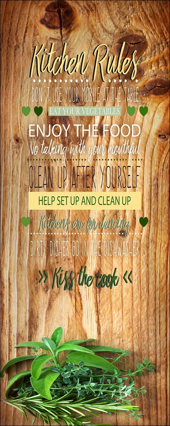 Glasbild Kitchen Slogan III 80 cm x 30 cm kaufen bei OBI