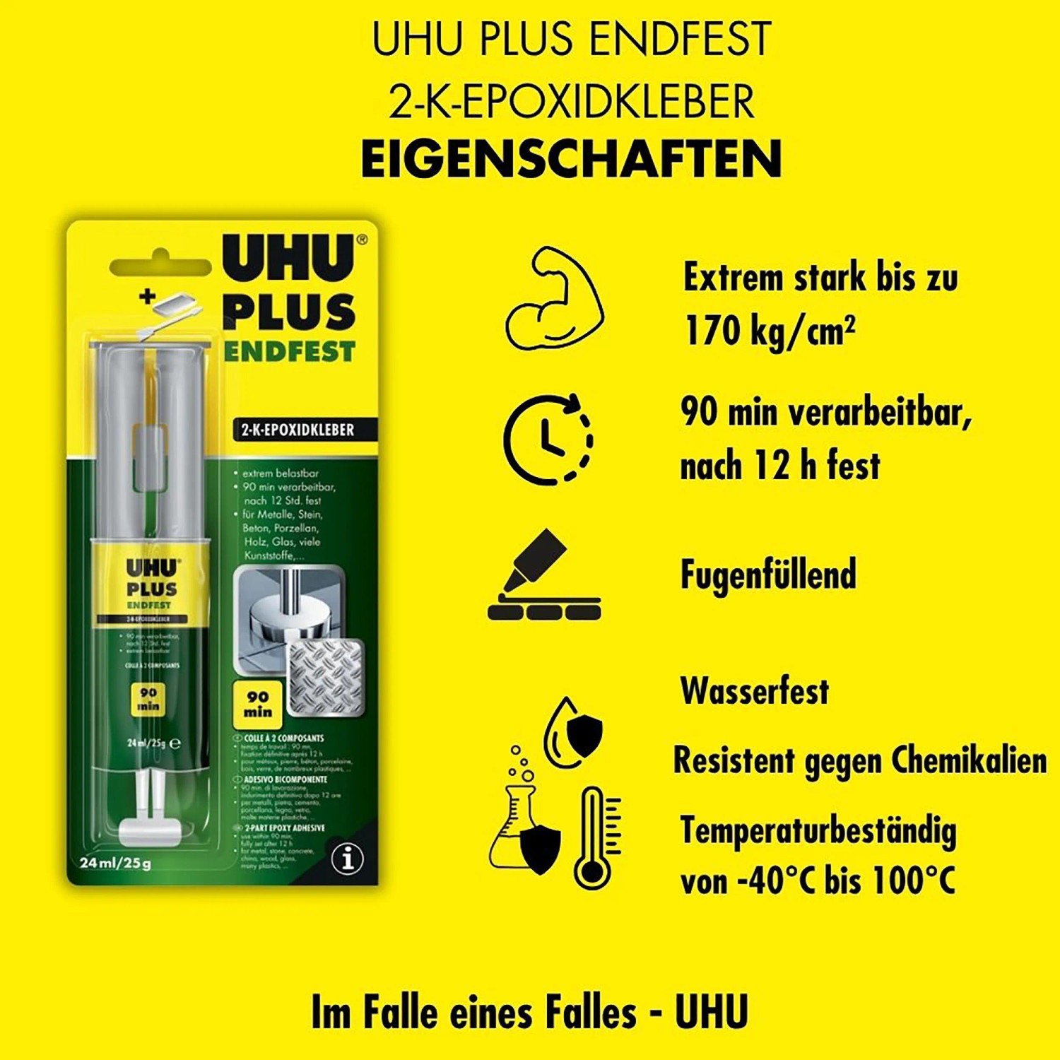 Uhu Plus Endfest 2-K-Epoxidkleber Doppelkammer-Spritze 25 g kaufen bei OBI